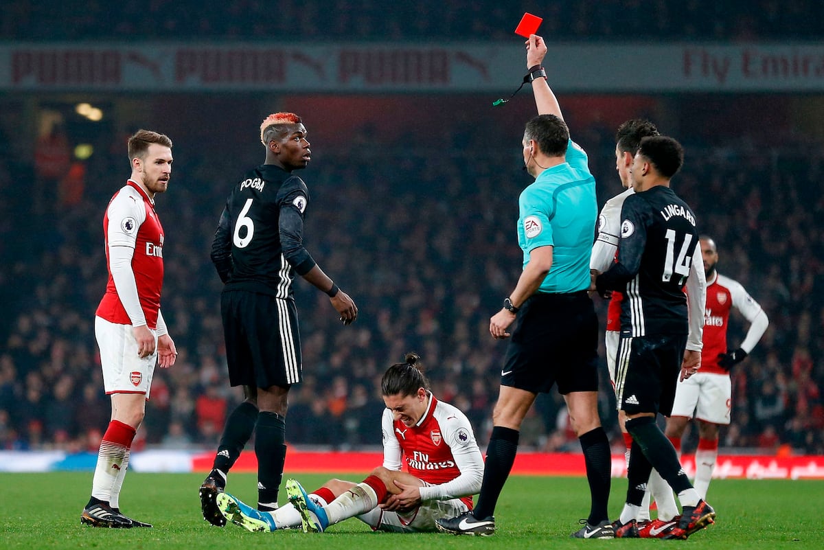 Paul Pogba Out Vs Manchester City After Receiving Red Card Vs Arsenal