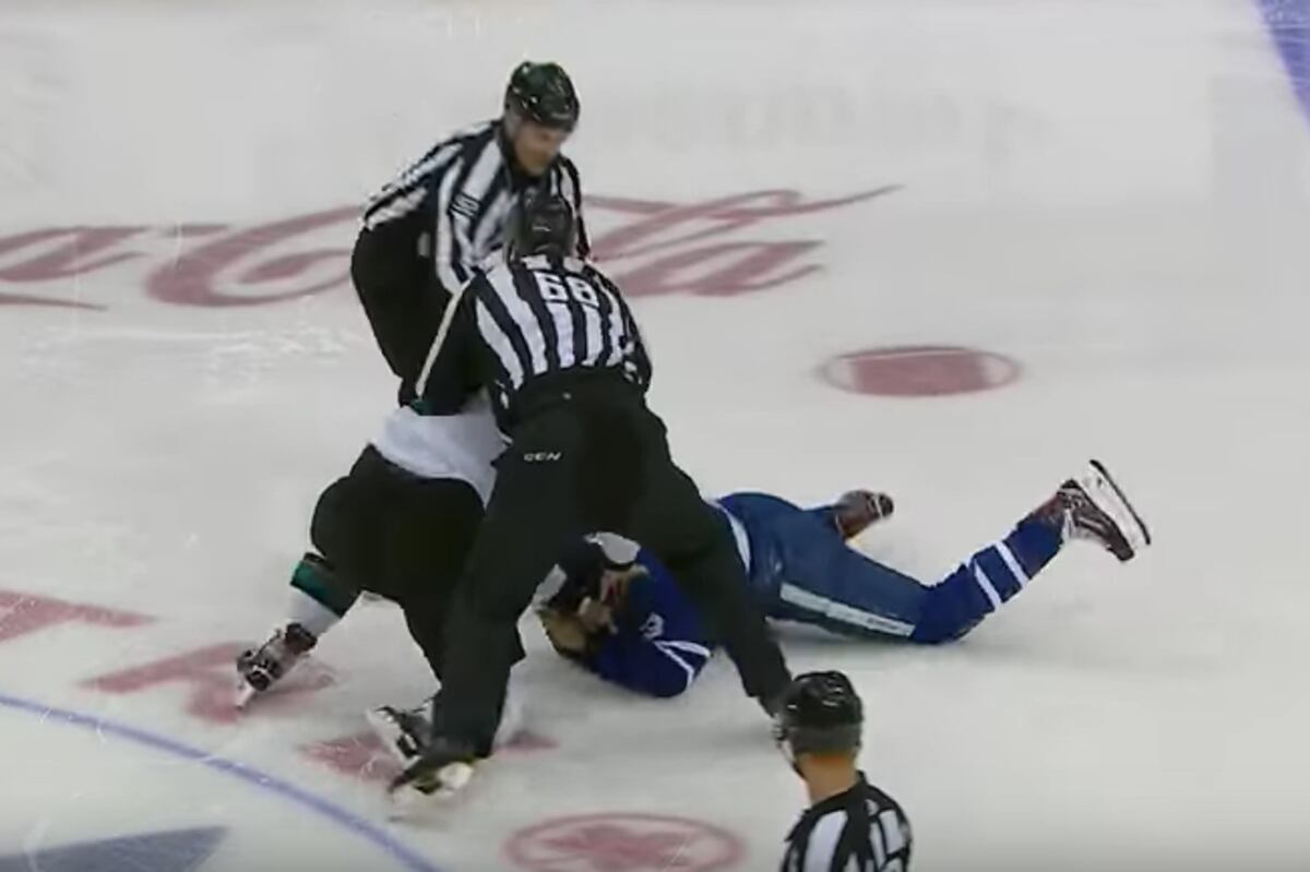 Sharks' Joe Thornton Loses Part of His Beard in Fight with Toronto's ...