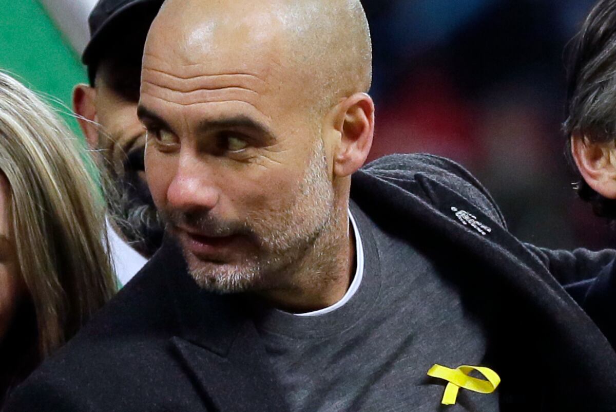 Pep Guardiola Vows to Keep Wearing Yellow Ribbon to Support Catalan ...