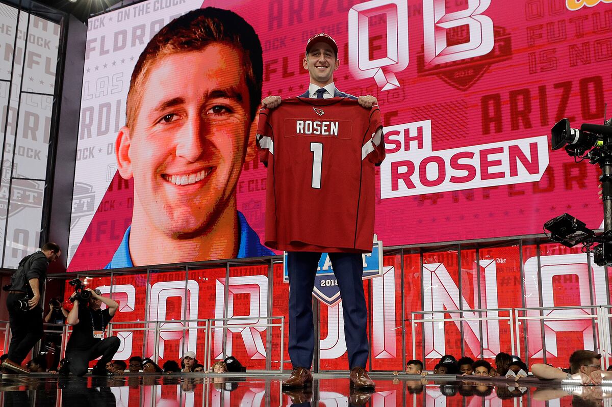 Josh Rosen Celebrates Cardinals Picking Him in 2018 NFL Draft with ...