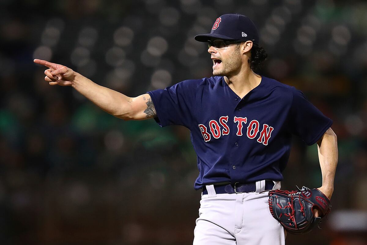 Joe Kelly Watches Rays vs. Red Sox Game from Bleachers During ...