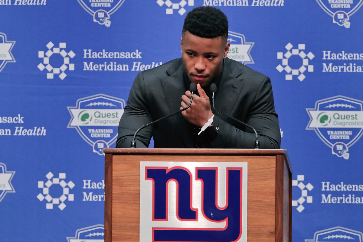 Saquon Barkley Giants Agree To Reported 4 Year Guaranteed Rookie