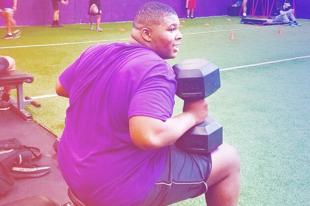 He's a Growing 6'7", 370-Pound Marvel Who Can Move...and He's in 8th Grade