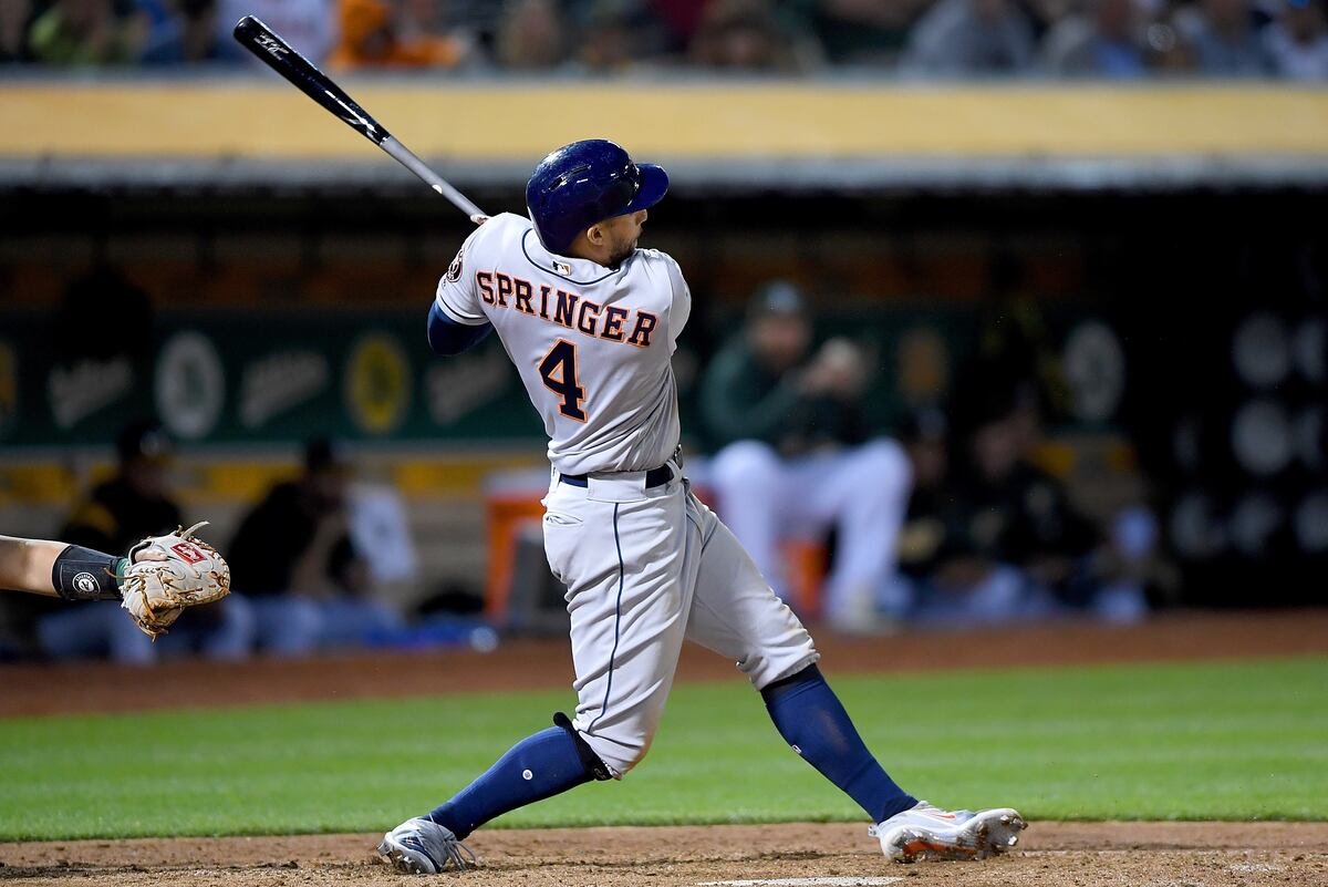 Astros' George Springer Exits vs. Dodgers After Suffering Thumb Injury ...