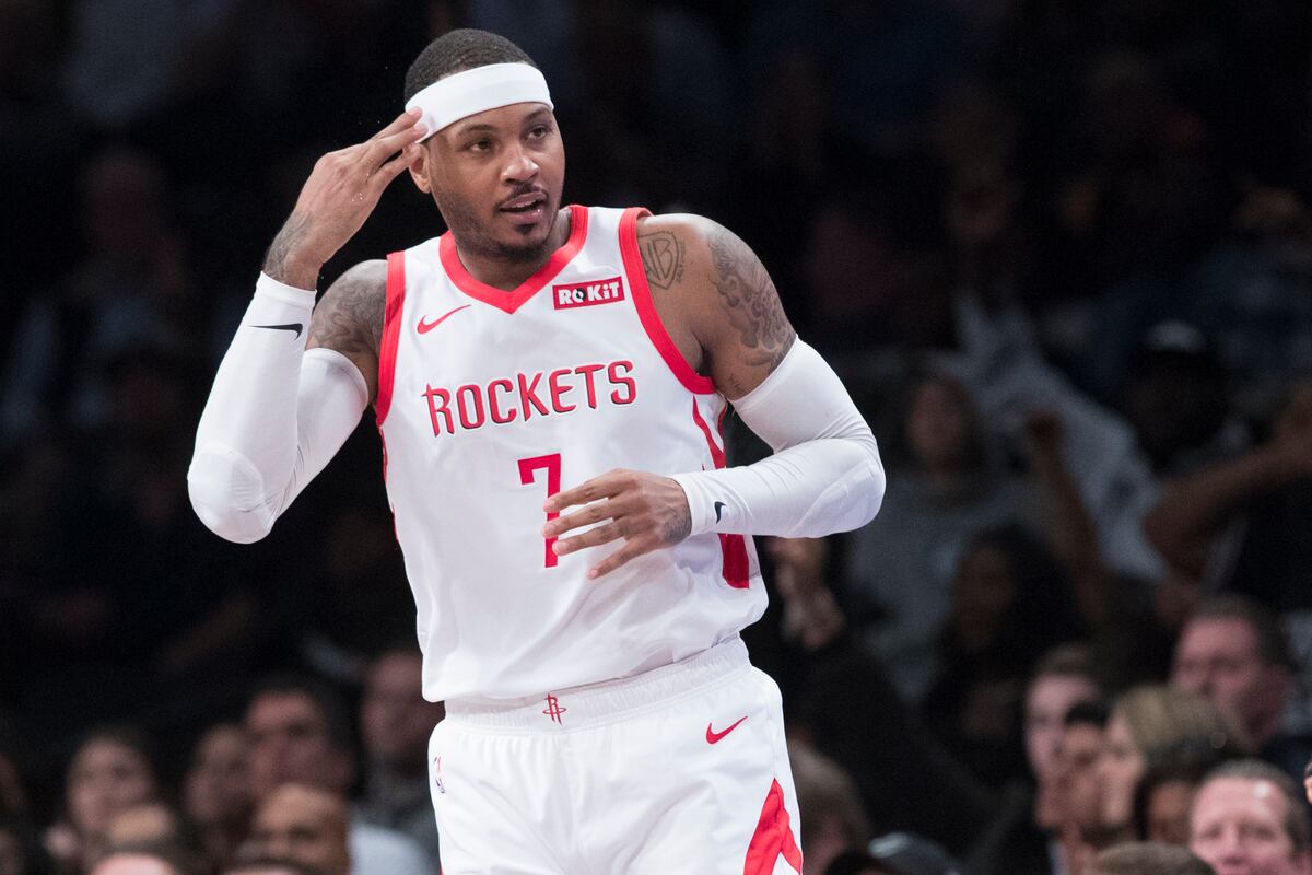 Carmelo Anthony Torches Nets for 28 Points off the Bench in Rockets Win ...