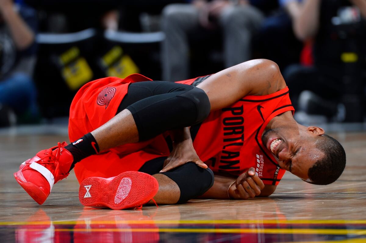 Blazers' Rodney Hood Day to Day with Knee Injury Ahead of WCF vs ...