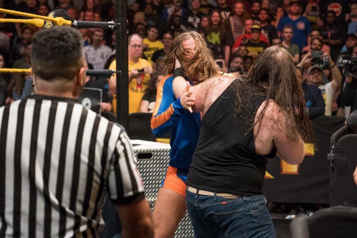 Video: Barefoot Matt Riddle, Killian Dain Brawl, Smash Table at NXT ...