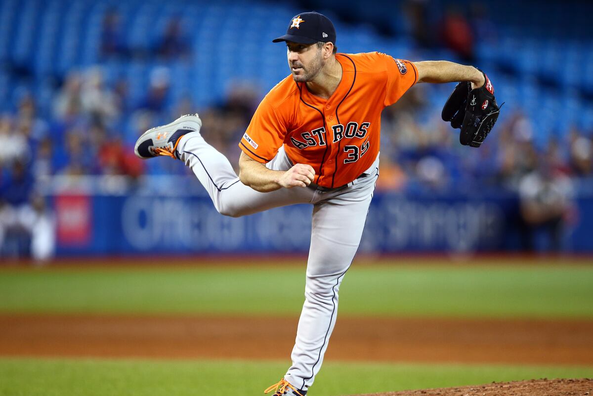 Astros' Justin Verlander Throws No-Hitter vs. Blue Jays Behind 14 ...