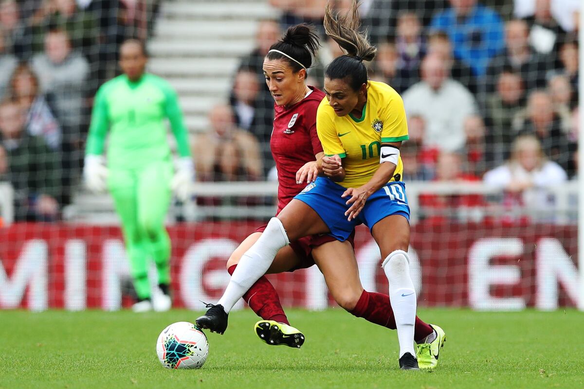 Debinha Brace Sees Brazil Past England in Women's Soccer Friendly ...