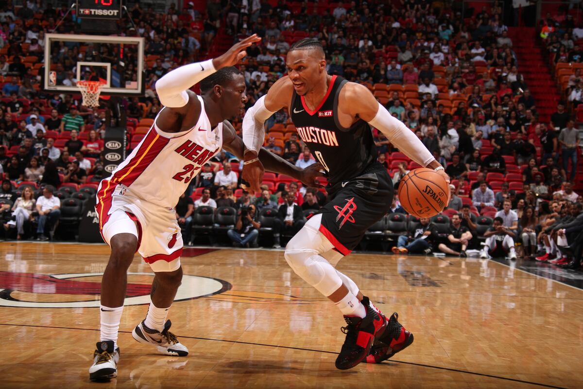 Russell Westbrook Suffers Hand Injury in Rockets' Final Preseason Game ...