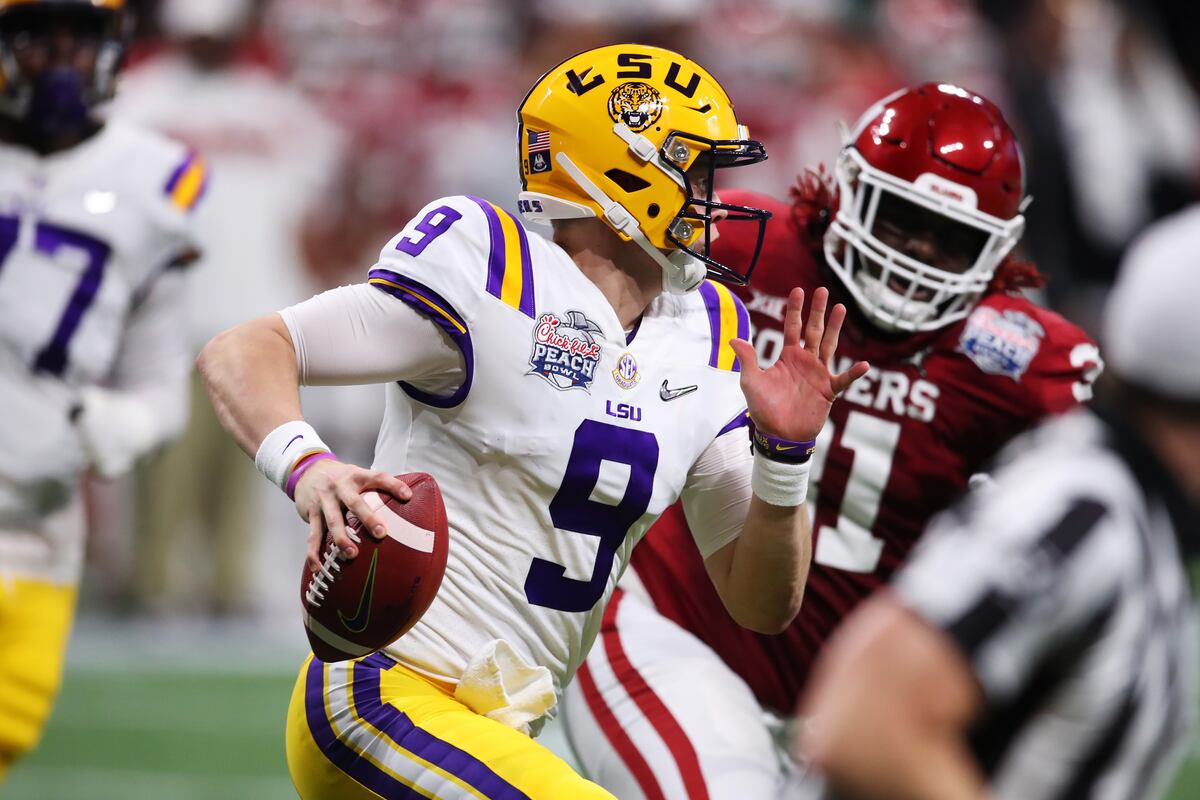 Video: Joe Burrow, Justin Jefferson Set CFP TD Records in 1st Half vs ...
