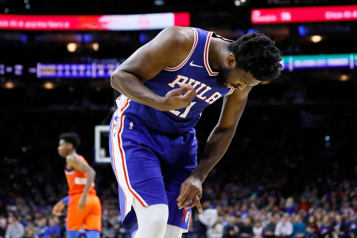 76ers' Joel Embiid Plays with Gruesome Finger Injury vs. OKC; Undergoes ...