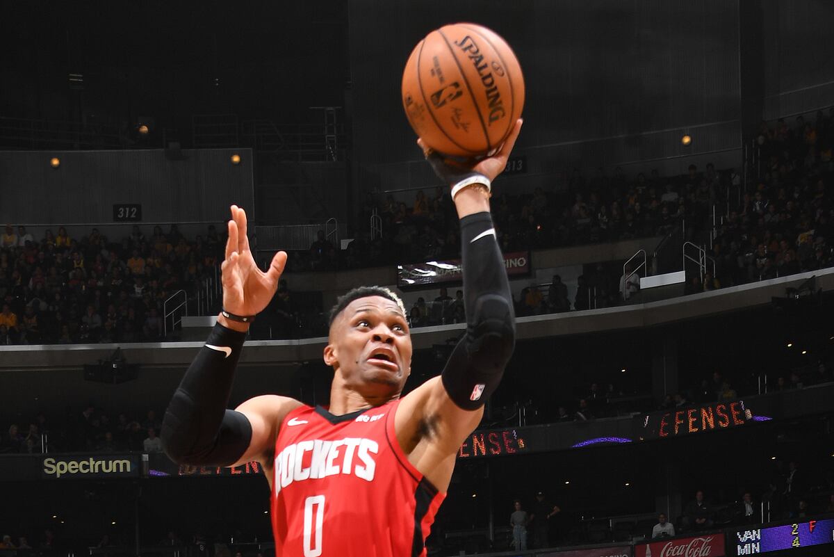 Russell Westbrook Pours in 41 as Small-Ball Rockets Beat LeBron James ...