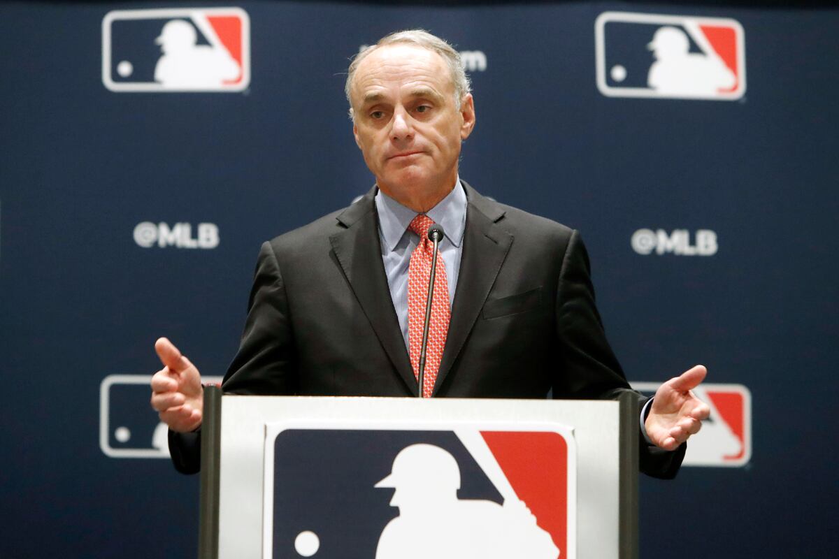 MLB Commissioner Rob Manfred, Top Staff Averaging 35 Percent Paycut ...
