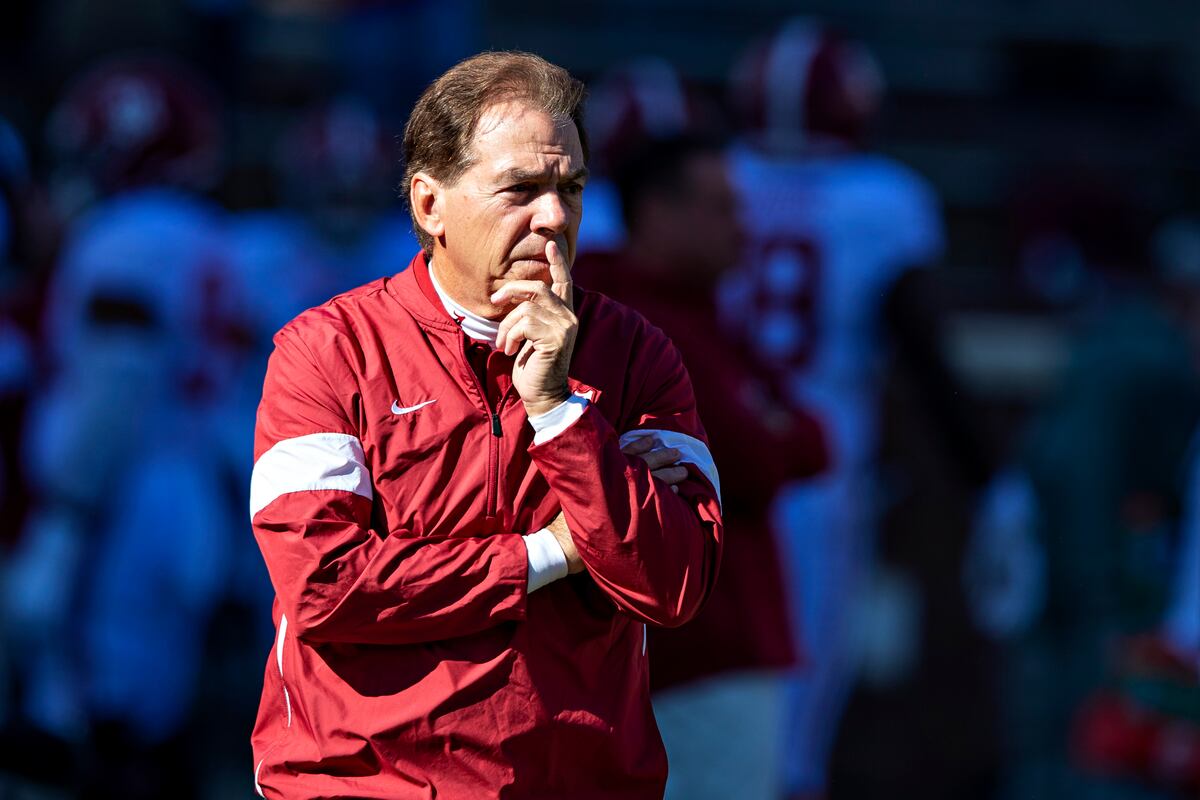 Nick Saban Jokingly Rips Alabama Mascot for Not Wearing Mask in New PSA ...