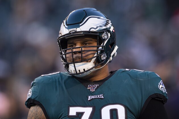 Eagles' Brandon Brooks Will Miss 2020 NFL Season with Torn Achilles Injury