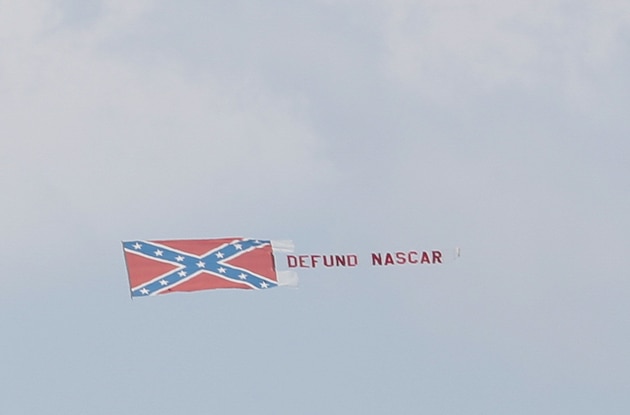 Confederate Flag, 'Defund NASCAR' Sign Flown by Plane at Talladega ...