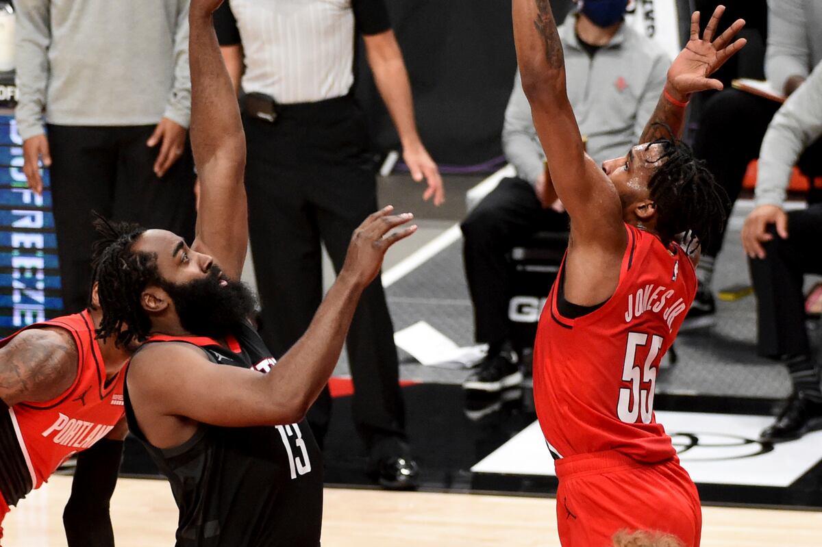 James Harden Drops 44 in Rockets Loss to Blazers, Grades Performance ...